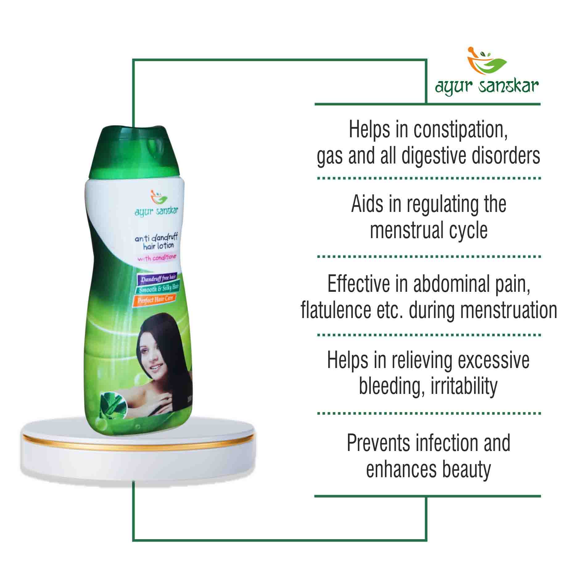 Anti Dandruff Hair Lotion 100ml - Ayursanskar