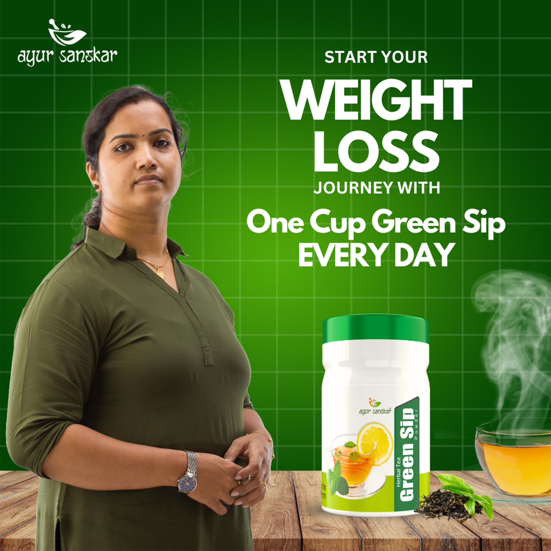 Green Sip Powder – Herbal Tea – Immunity Booster, Rich in Antioxidants ...